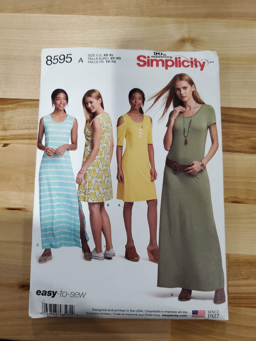 Simplicity 8595 ~ Maxi Dress - 2 Lengths - 90th Anniversary - Etsy
