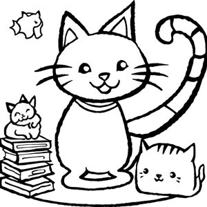 Fun and Friendly Cats Coloring Pages for Kids Delightful Cats ...