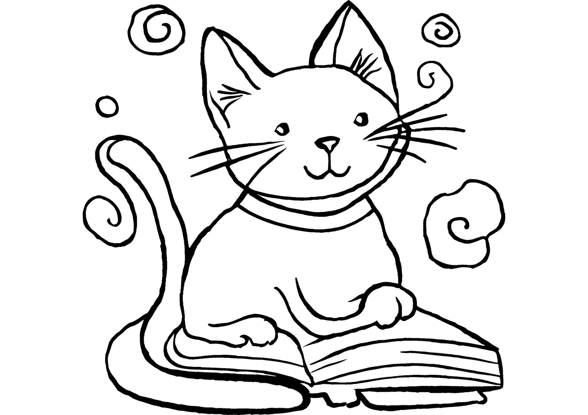 Fun and Friendly Cats Coloring Pages for Kids Delightful Cats ...