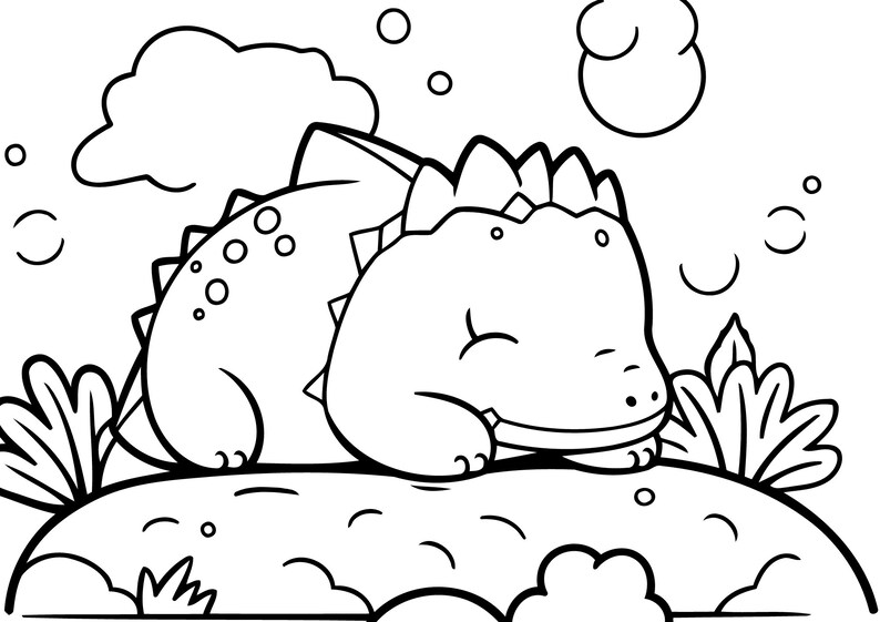12 Fun and Friendly Dinosaurs Coloring Pages for Kids Delightful ...