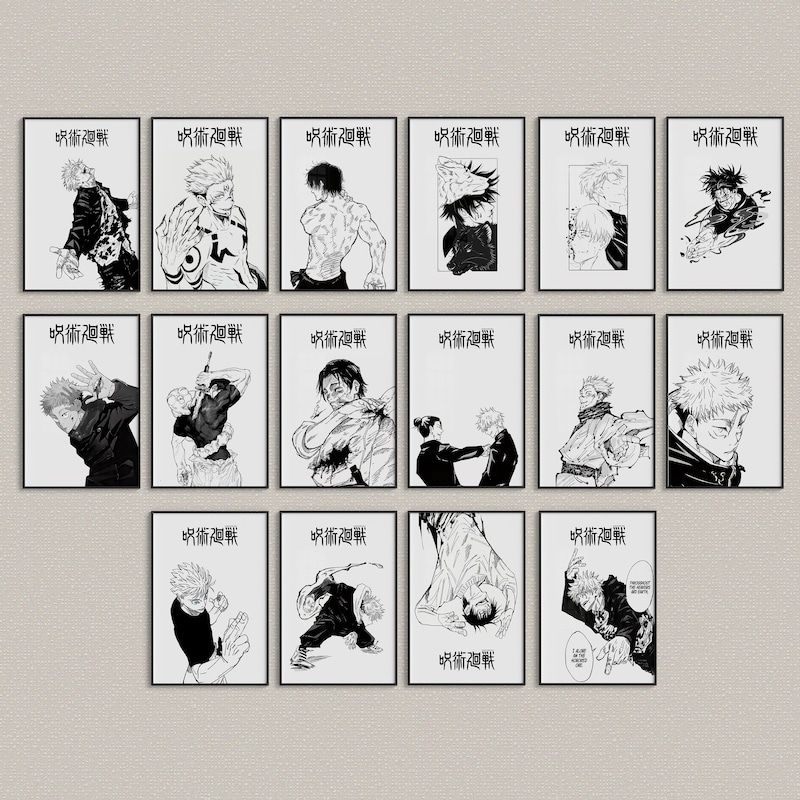 Poster Set Jjk - Etsy UK