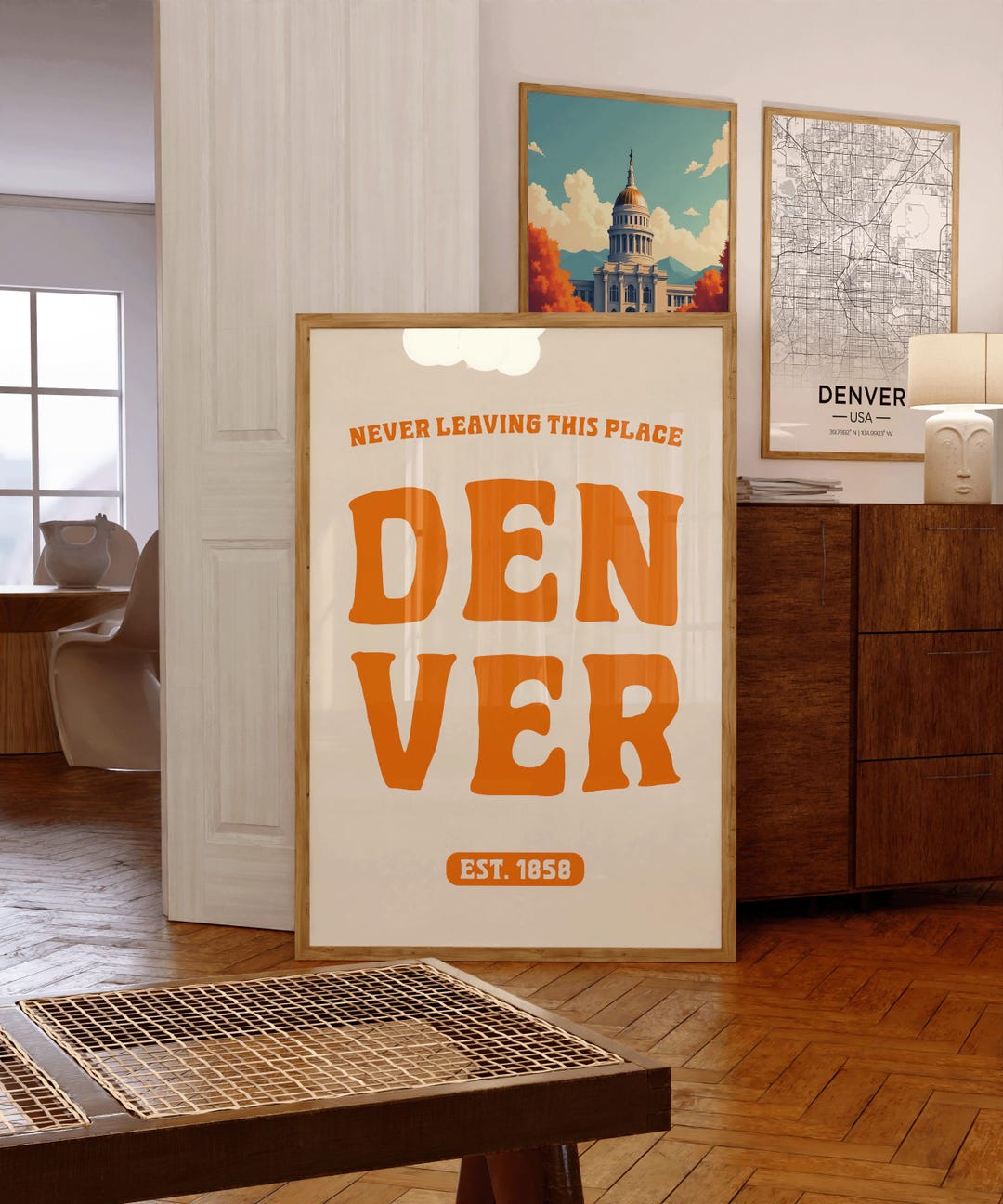 Denver City Map Print | Colorado Wall Art, Typography Poster, Denver ...