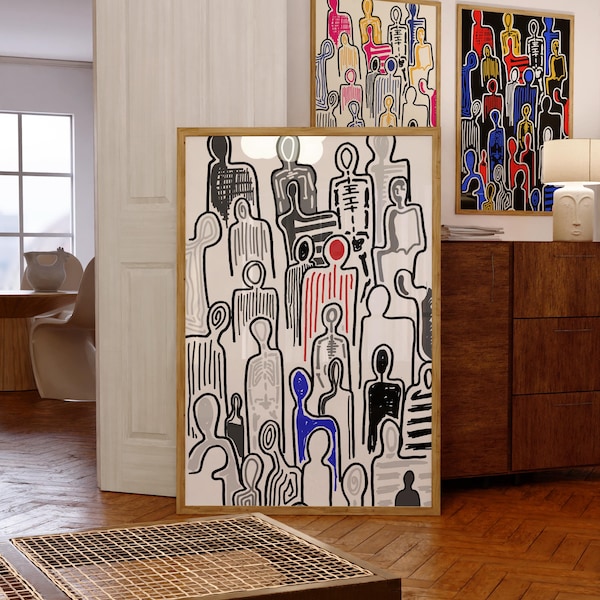 Abstract Art Human Figures - Etsy