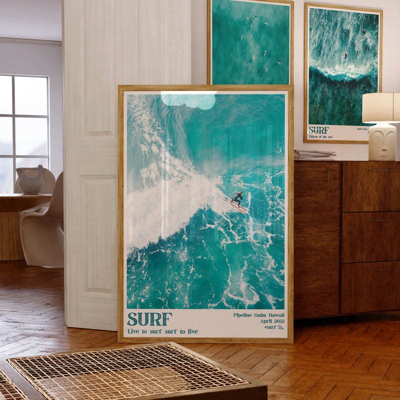 Surf Vintage Poster - Etsy
