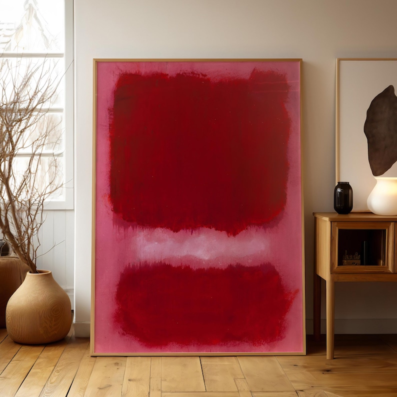 Mark Rothko Poster: Red & Pink Wall Art Print - Etsy