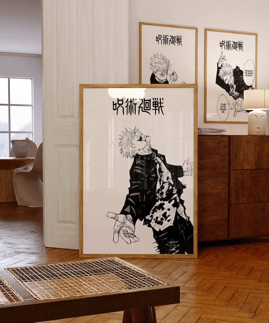 Satoru Gojo Poster, Jujutsu Kaisen Anime Art Gojo Wall Print Painting ...