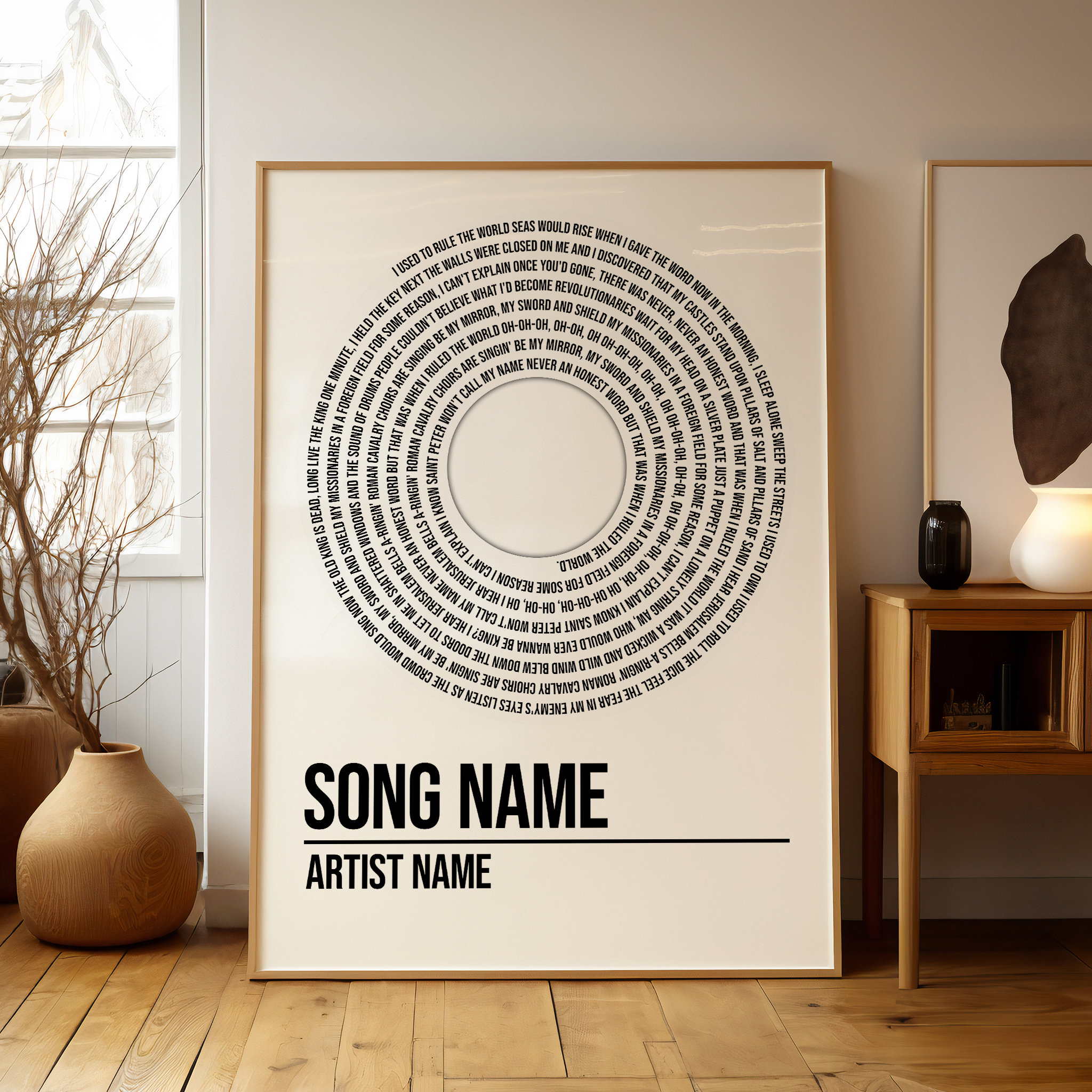 Custom Song Poster, Custom Song Art Cover Wall Print Painting, Choose ...