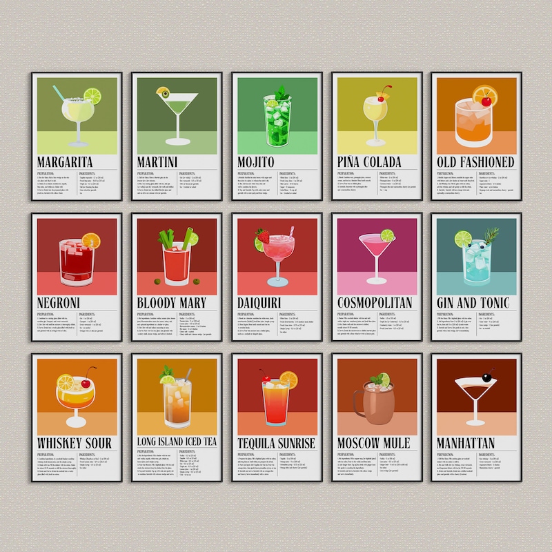 Cocktail Poster - Etsy