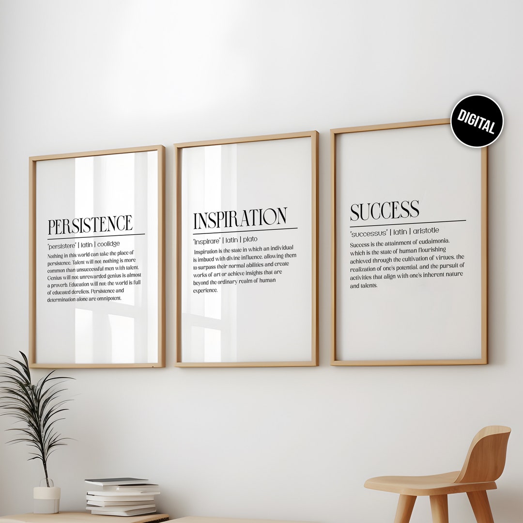 Motivational Quotes Posters 3 Pack, Motivation Quotes Art Inspirational ...