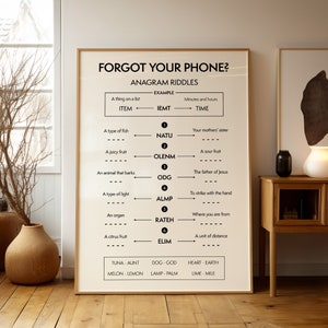 Funny Bathroom Art Prints: Anagram, Maze, Word Search (digital Download ...