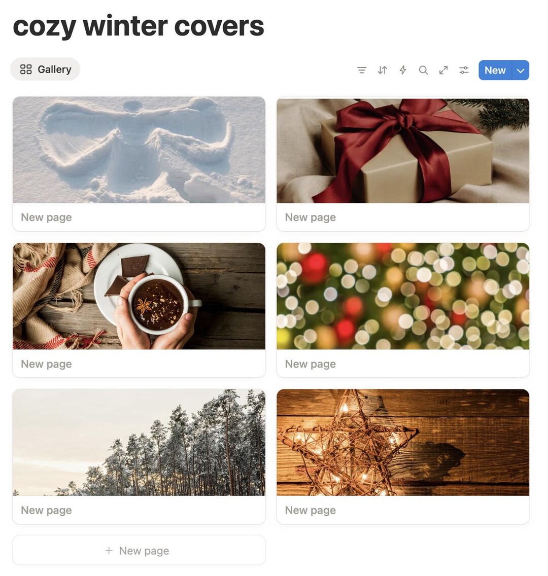 Winter Wonderland Notion Covers | Cozy Seasonal - Etsy