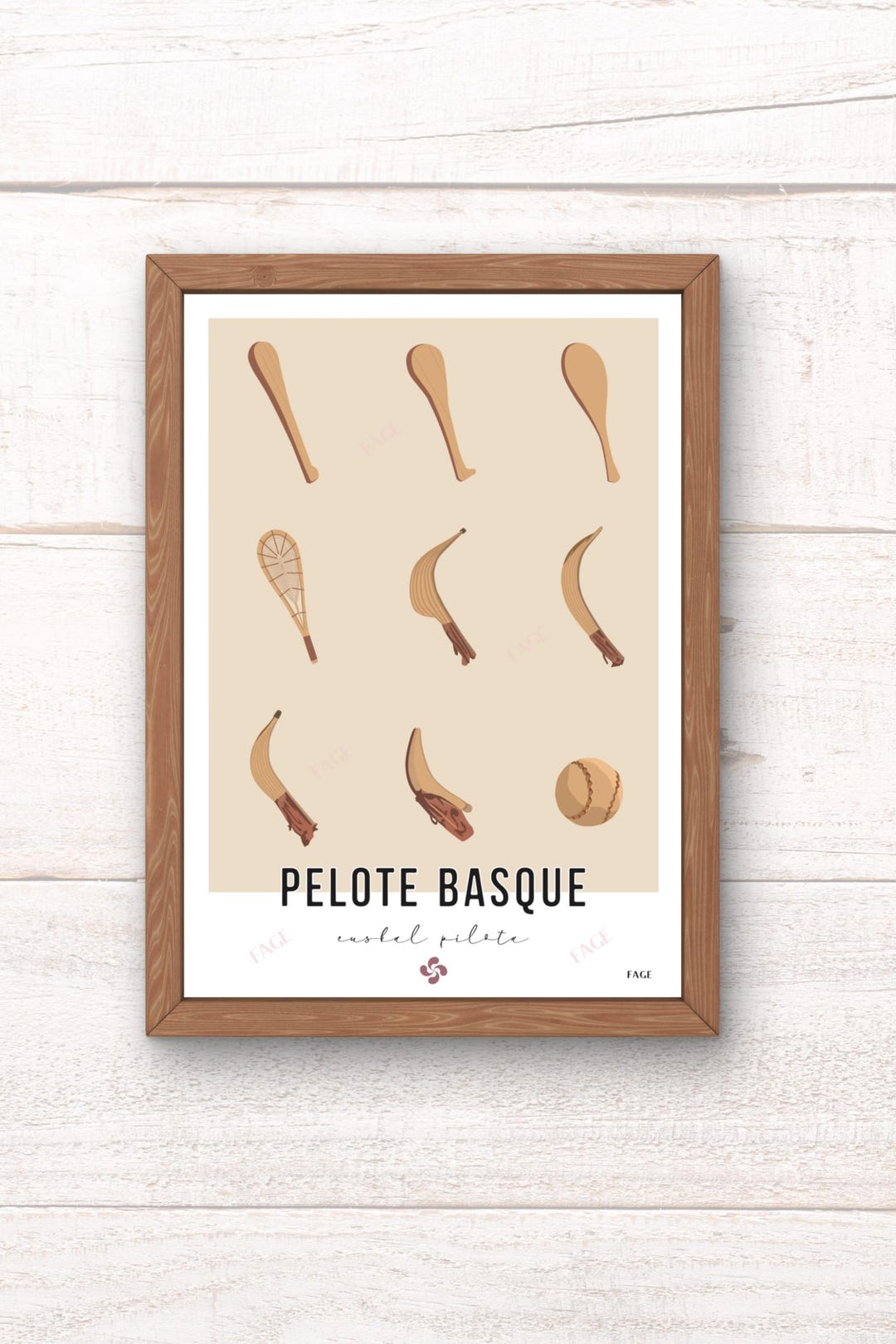 Basque Pelota Poster / Pelota Poster / Basque Country - Etsy UK