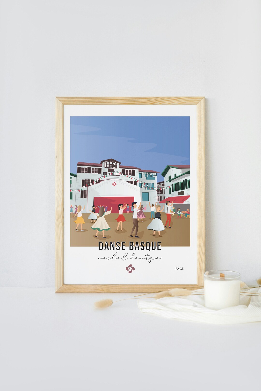 Basque Dance Poster / Basque Country Poster / Decoration / Basque ...