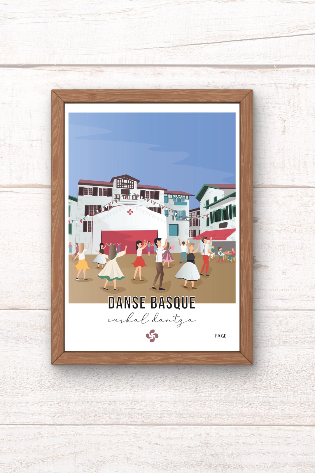 Basque Dance Poster / Basque Country Poster / Decoration / Basque ...
