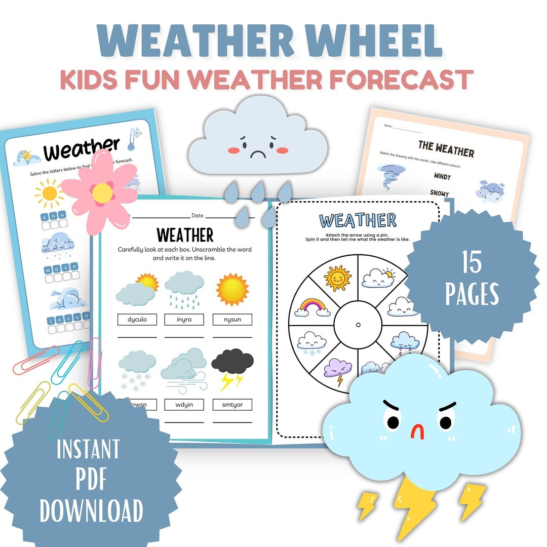 Weather Wheel Kids Fun Weather Forecast | Educational Interactive ...