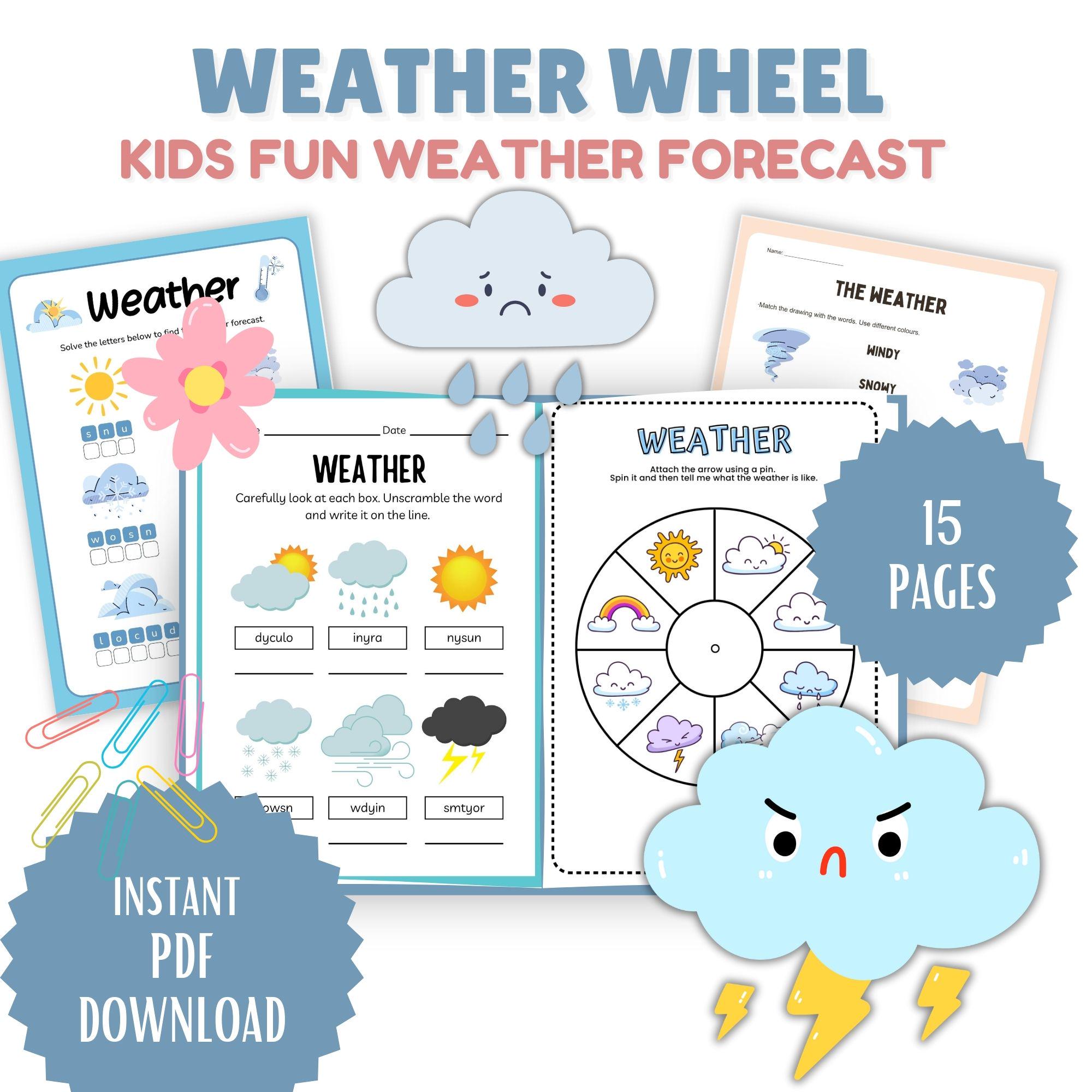 Weather Wheel Kids Fun Weather Forecast | Educational Interactive ...