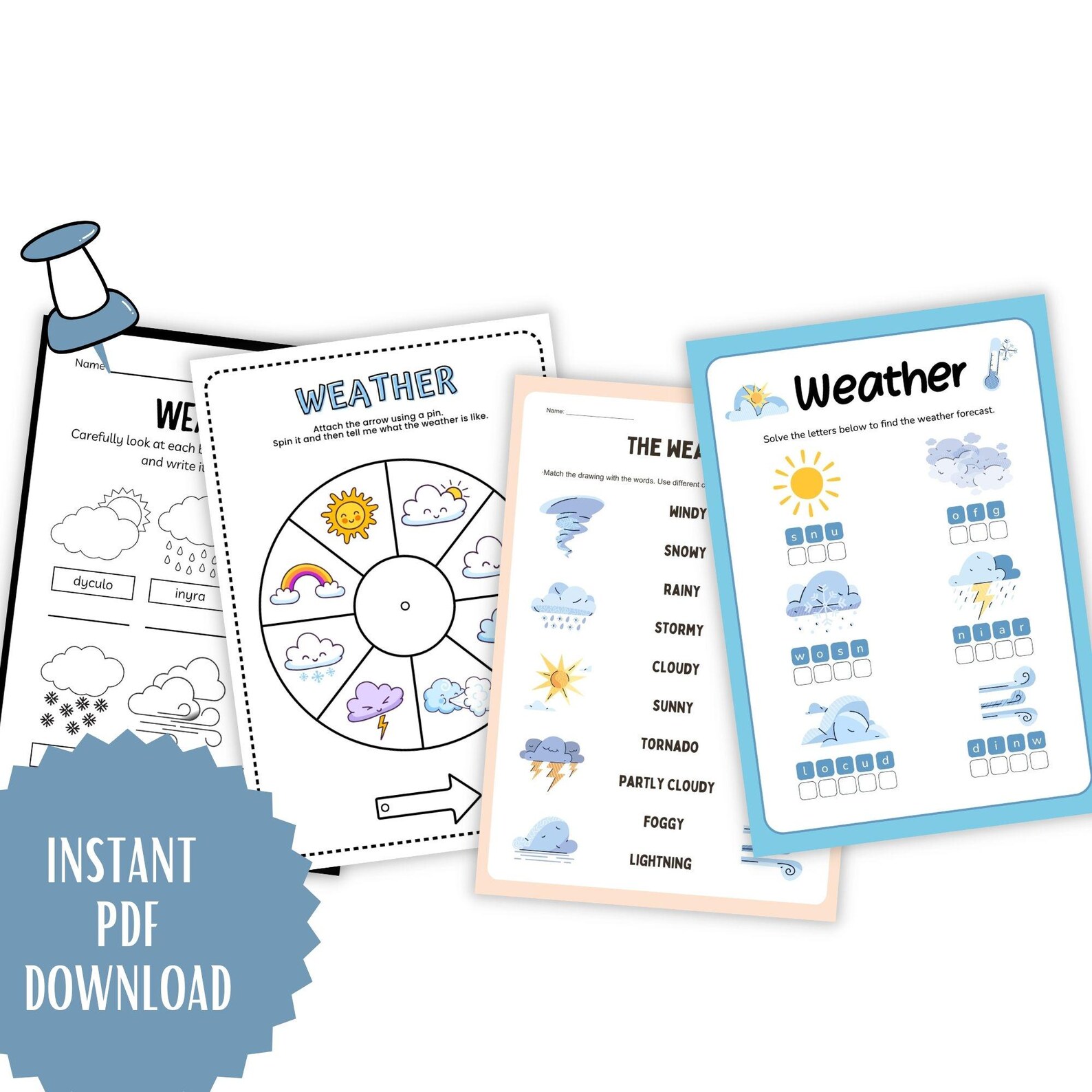 Weather Wheel Kids Fun Weather Forecast | Educational Interactive ...