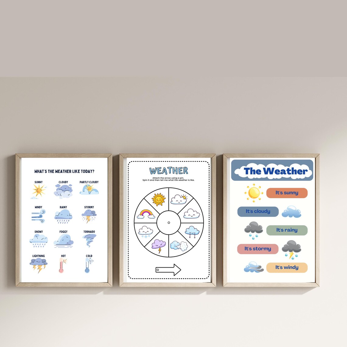 Colorful Educational Poster Chart for Kids Fun Learning Wall Art ...