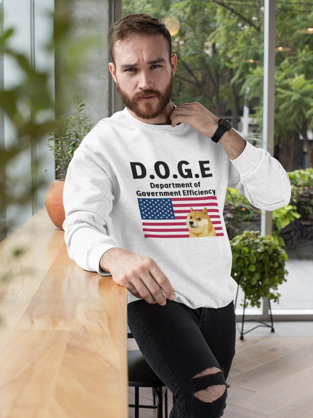 D.O.G.E US Government Meme Sweater | Department of Government ...