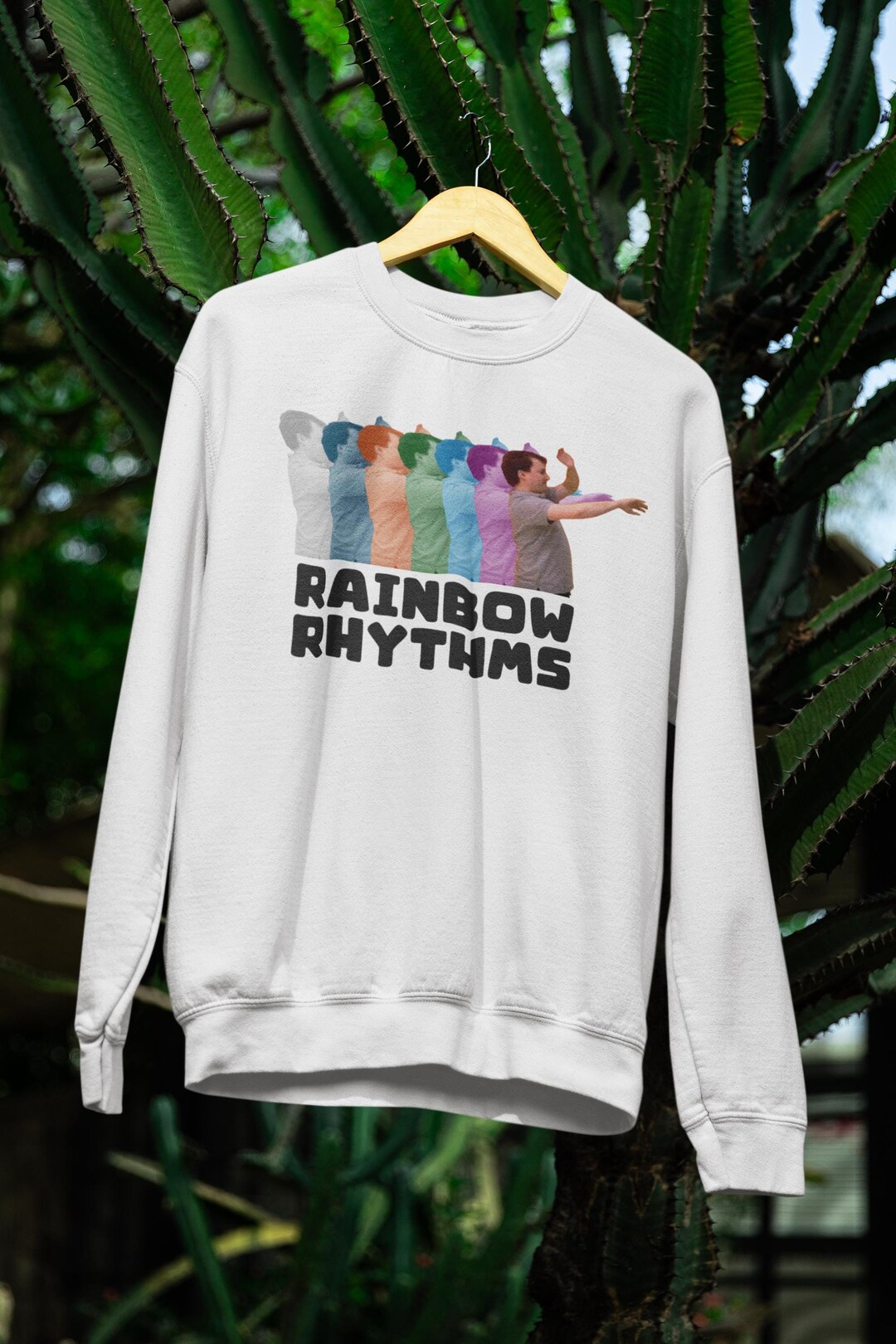 Peep Show Comedy Jumper | Rainbow Rhythms Funny Meme Sweater | Mark ...