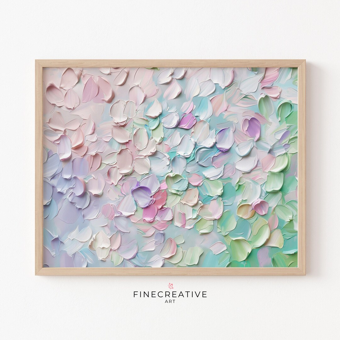 Abstract Pastel Wall Art, Soft Textured Print, Minimalist Abstract Art ...