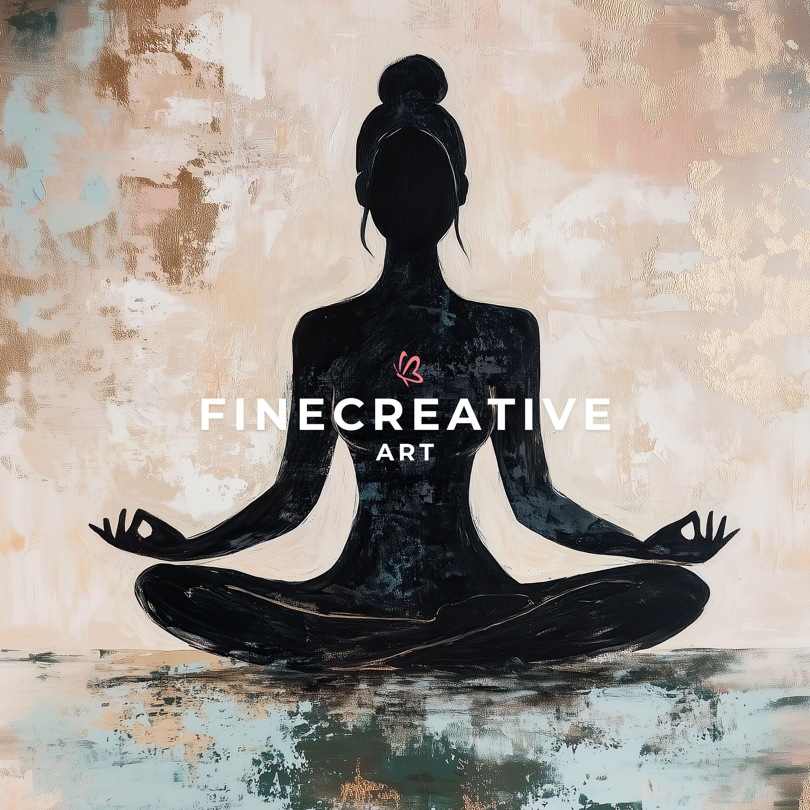 Yoga Pose Print, Meditation Painting, PRINTABLE Digital Wall Art, Zen ...
