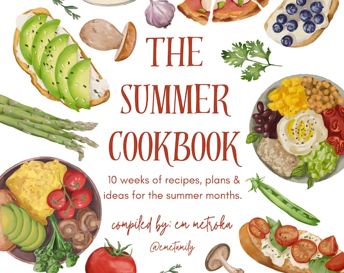 The Summer Cookbook - A Meal Plan With Recipes for the Summer Months - Etsy