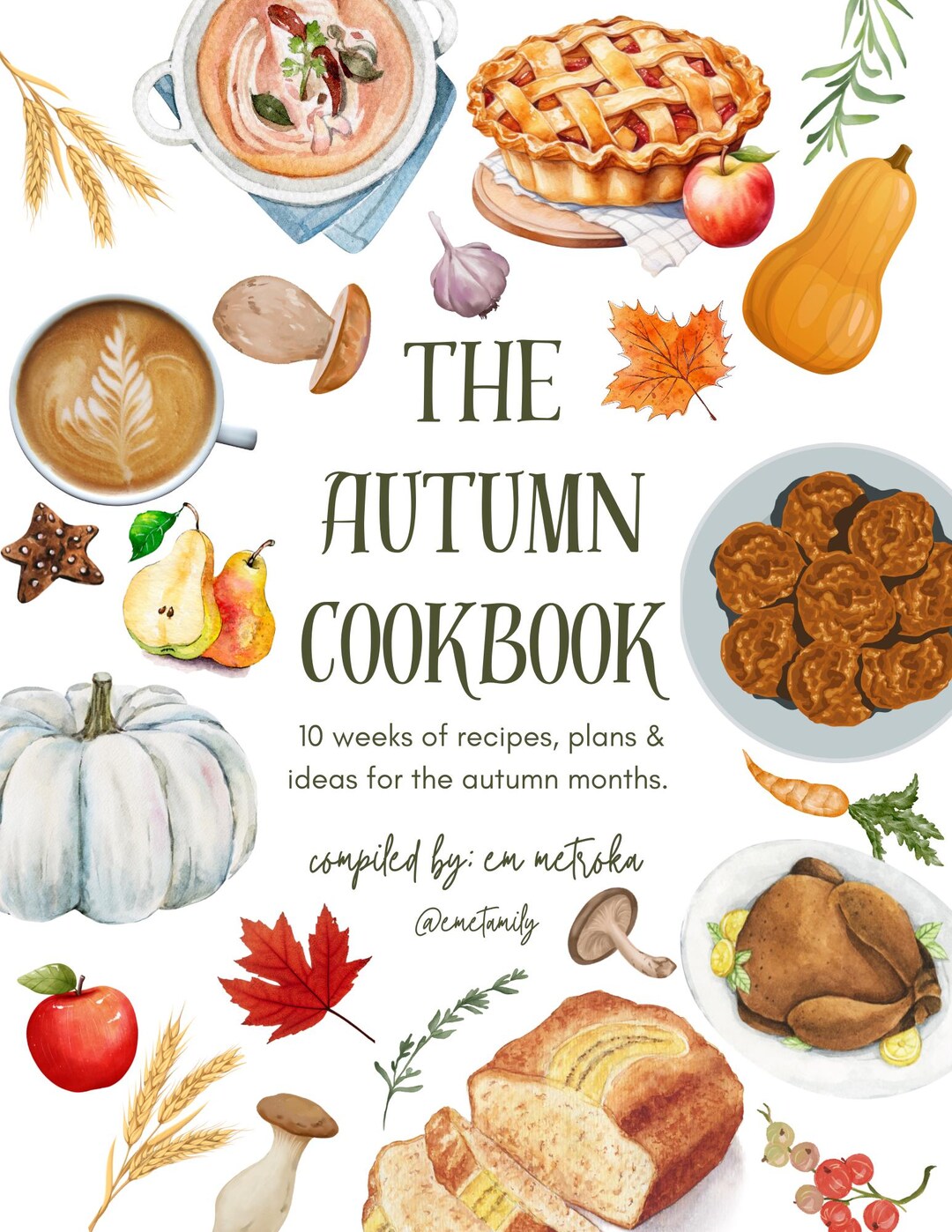 The Autumn Cookbook - A Meal Plan With Recipes for the Fall Months - Etsy