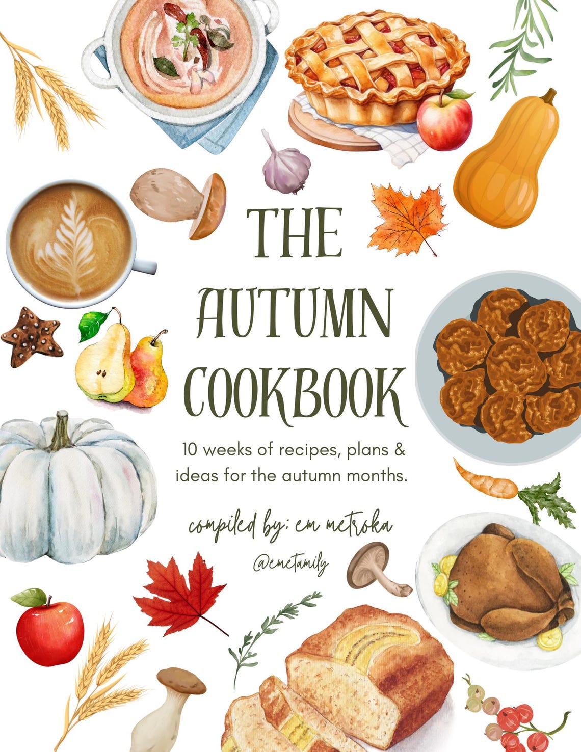 The Autumn Cookbook - A Meal Plan With Recipes for the Fall Months - Etsy