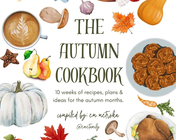 The Autumn Cookbook - A Meal Plan With Recipes for the Fall Months - Etsy