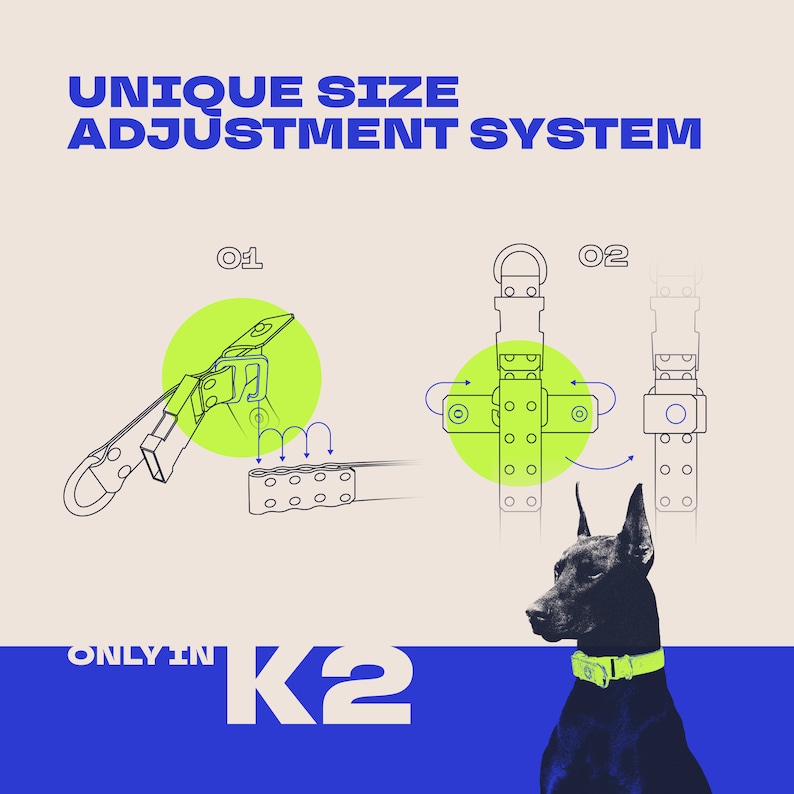 Barghest K2 - Super resistente - Collare in pelle - Mobili interamente ...