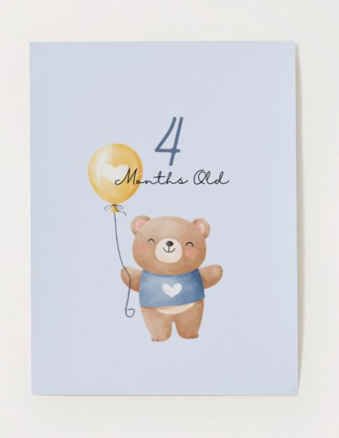 Bear Themed Baby Milestone Cards - Etsy