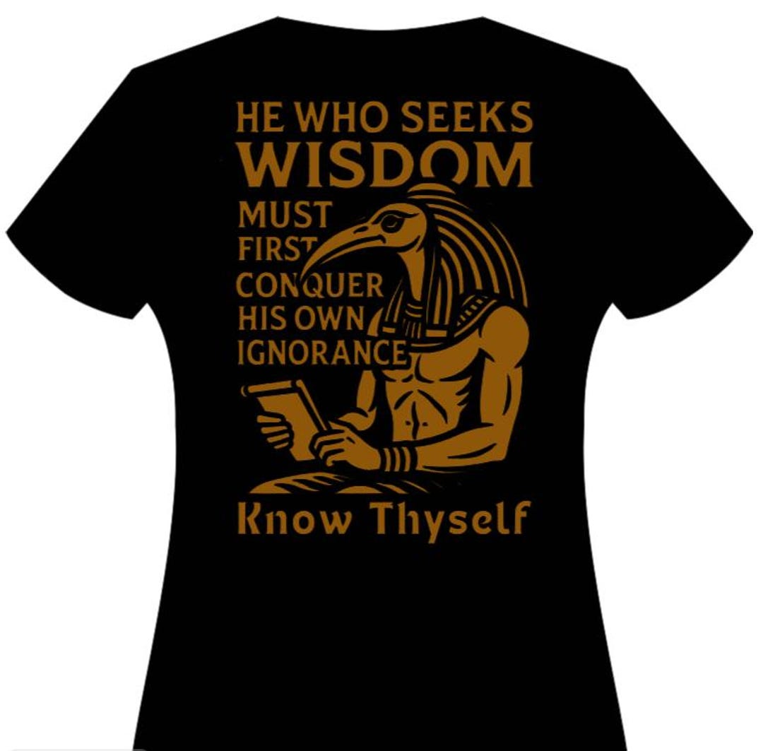 Know Thyself Vinyl T-shirt Design, Egyptian Digital Download ...