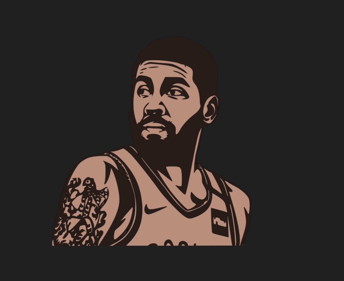 Kyrie Irving Cricut 2 Layer T-shirt Design All Files Once Downloaded ...