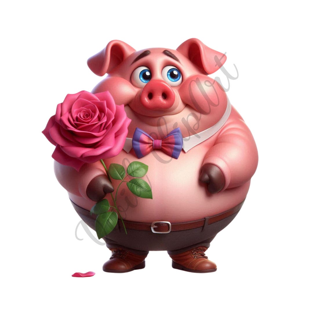 Pig Clipart Cute Pig PNG Funny Pig Clipart Bundle 22 High-quality ...