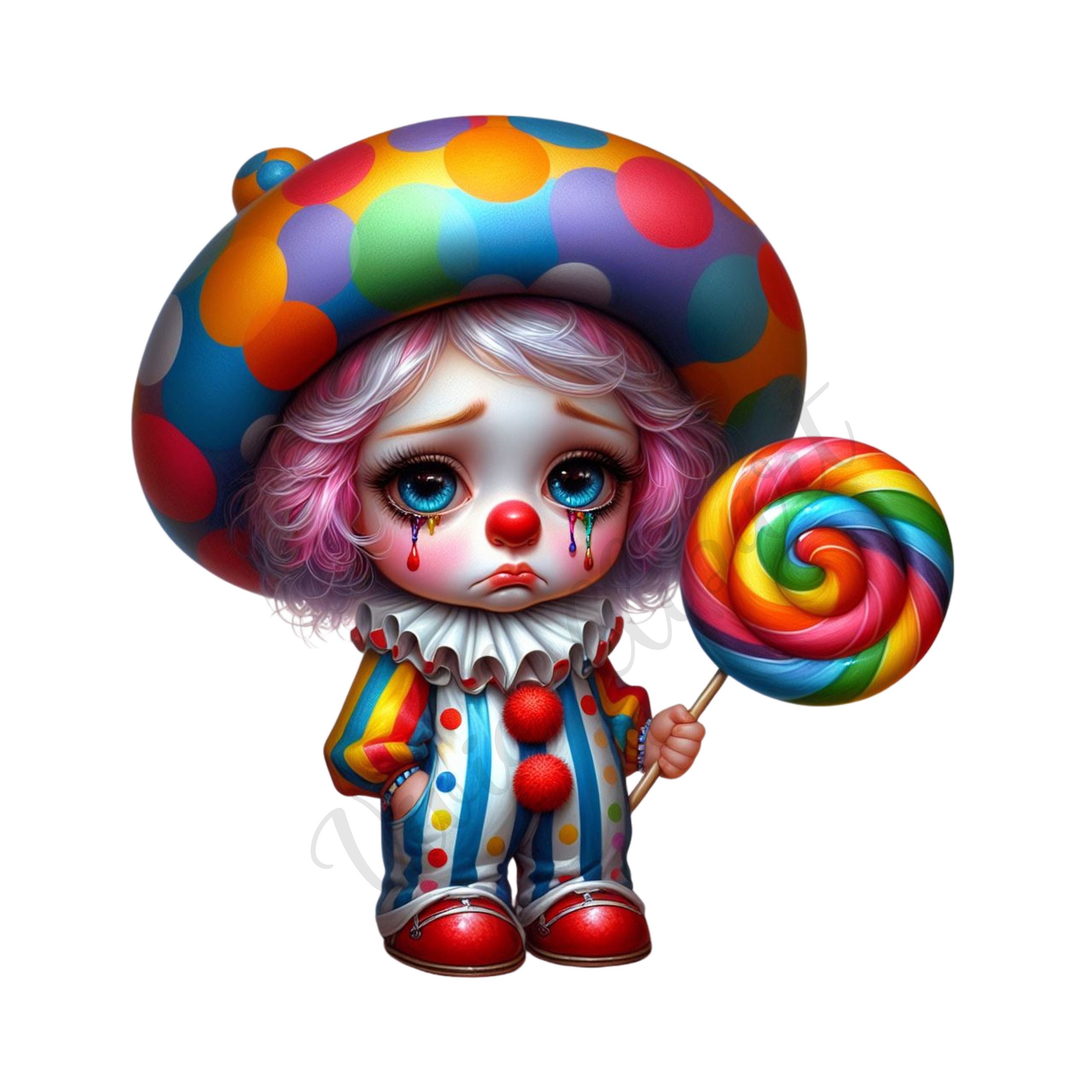Colorful Carnaval Clown Digital Clipart Collection Cute Circus ...