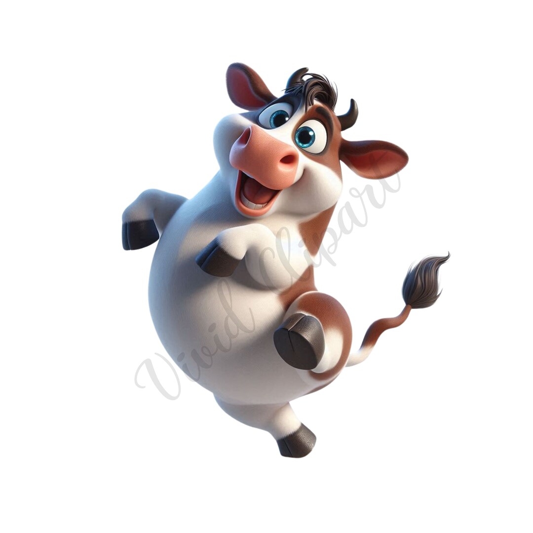 Cute Cows Clipart Funny Dancing Calves Silly Cow 35 High-quality Pngs ...
