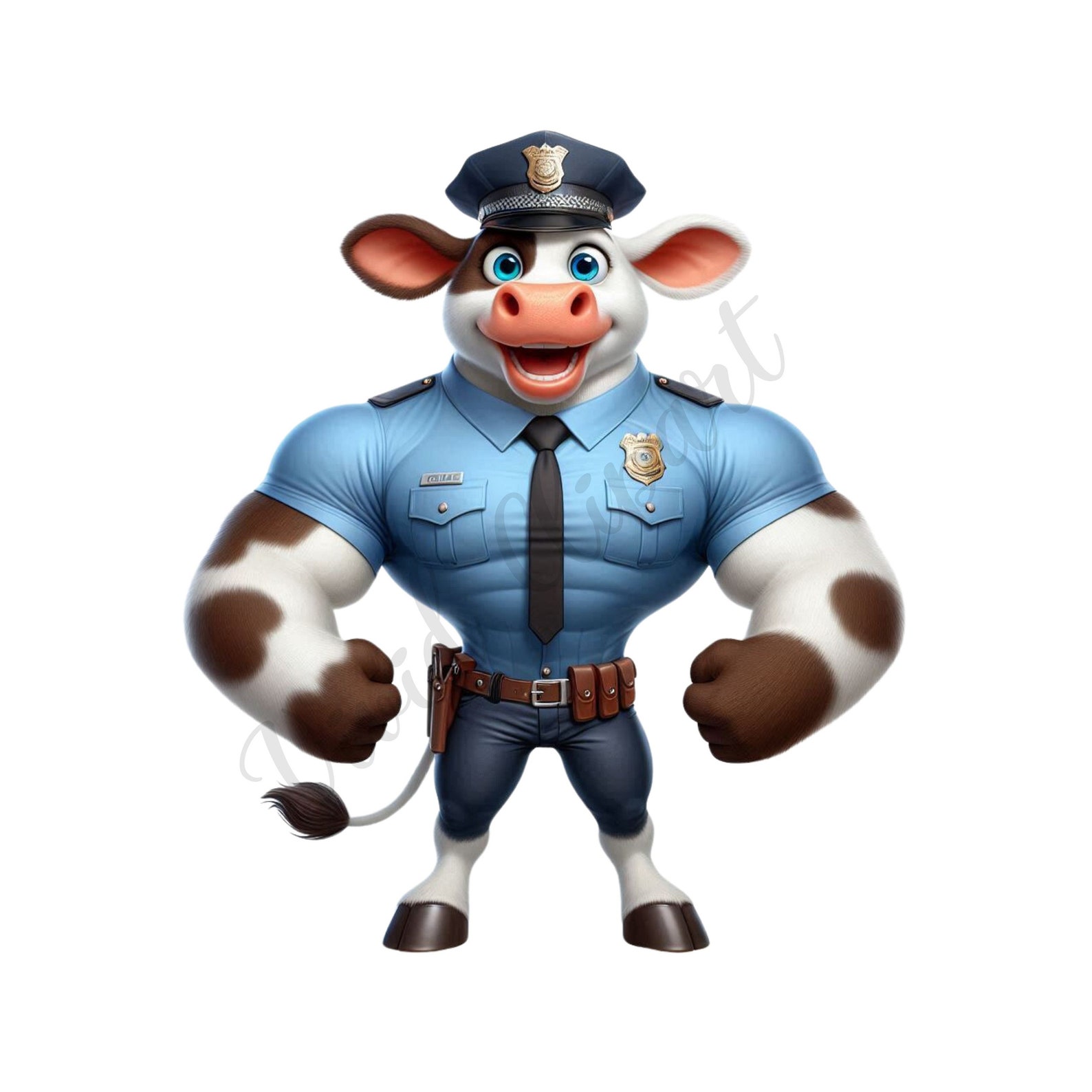 Bodybuilding Cow Clipart Bundle Muscular Cow Art Lover Cow Fitness ...