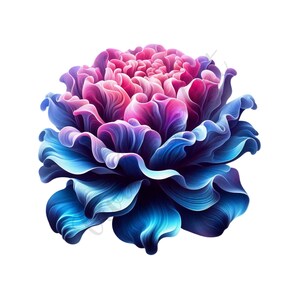 Smoke Flower Clipart Colorful Floral Art Multicolored Flower ...