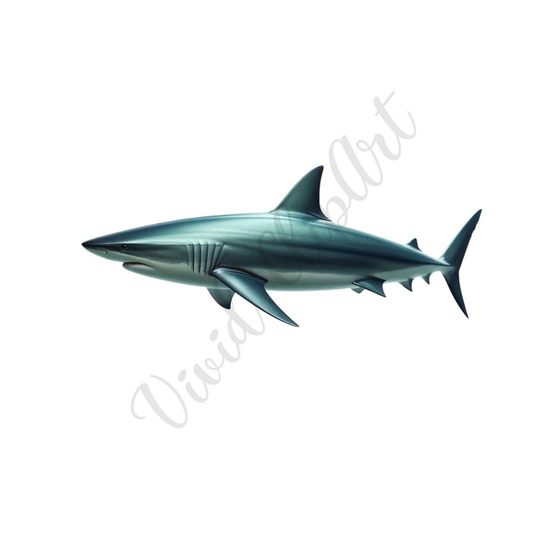 Shark Clipart Set Digital Shark Art PNG Ocean Animals, Sea Life ...