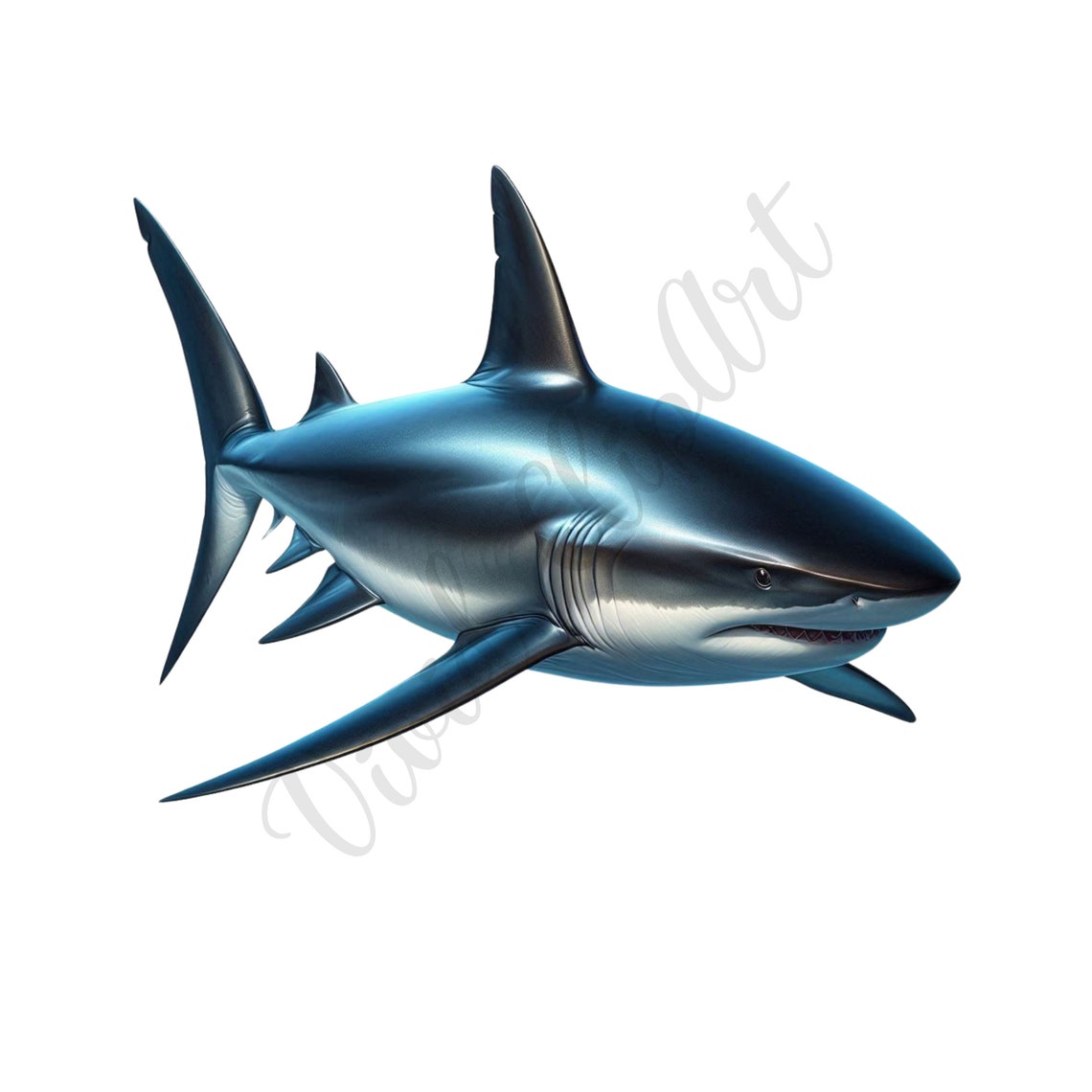 Shark Clipart Set Digital Shark Art PNG Ocean Animals, Sea Life ...