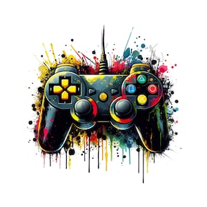 Vibrant Gaming Controller Clipart Colorful Joystick Graphics Bundle 10 ...