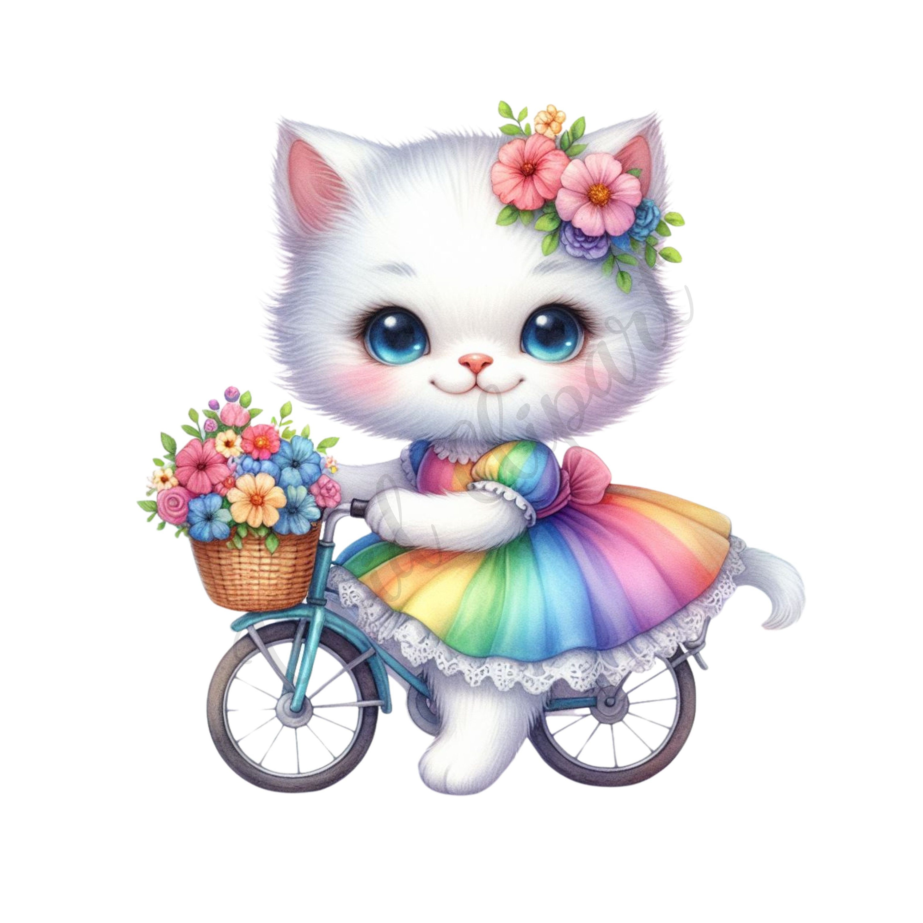 Pastel Rainbow Kitten Clipart 10 High-quality Images Cute Pet Art ...