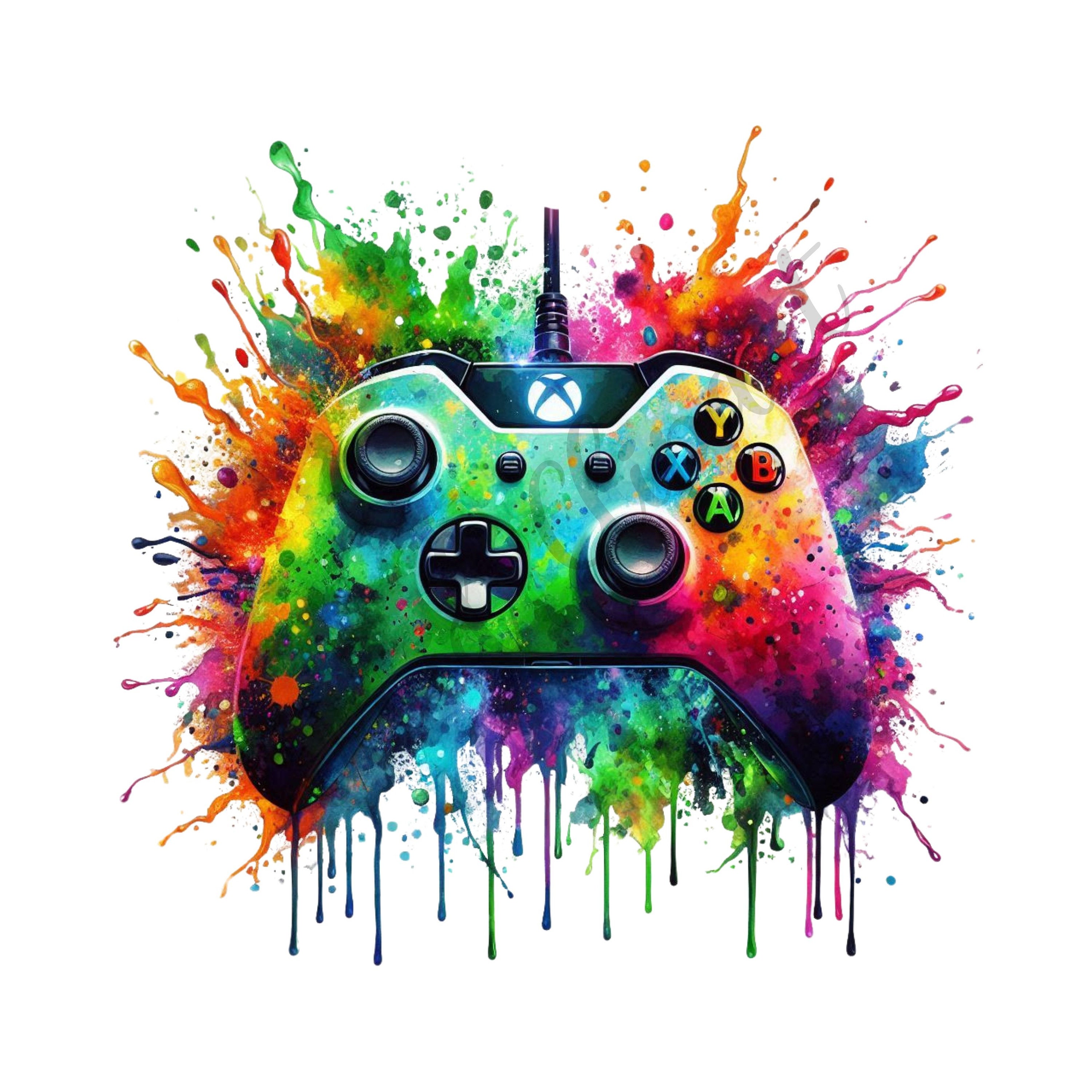 Vibrant Gaming Controller Clipart Colorful Joystick Graphics Bundle 10 ...
