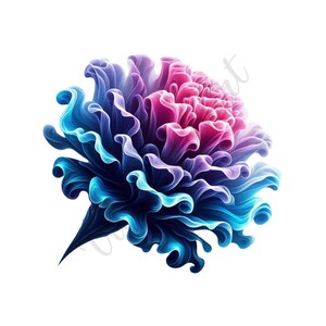 Smoke Flower Clipart Colorful Floral Art Multicolored Flower ...