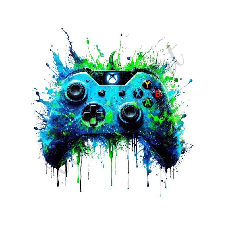 Vibrant Gaming Controller Clipart Colorful Joystick Graphics Bundle 10 ...