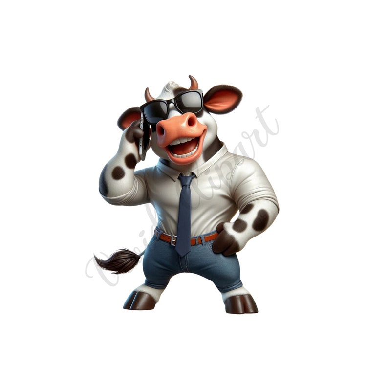 Bodybuilding Cow Clipart Bundle Muscular Cow Art Lover Cow Fitness ...