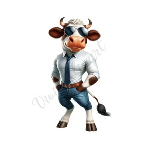 Bodybuilding Cow Clipart Bundle Muscular Cow Art Lover Cow Fitness ...