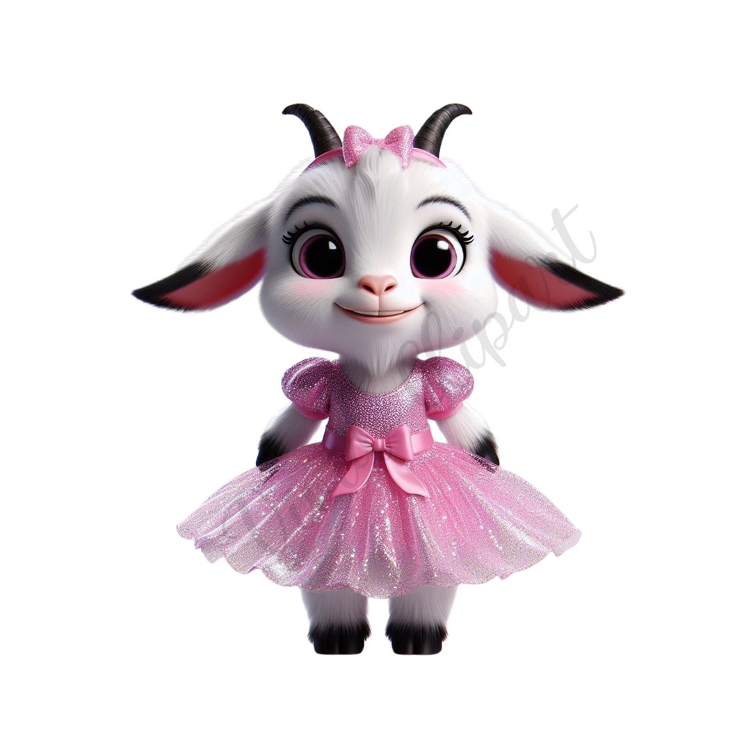 Princess Goat Clipart Set Cute Dressed up Goats Digital Download for ...