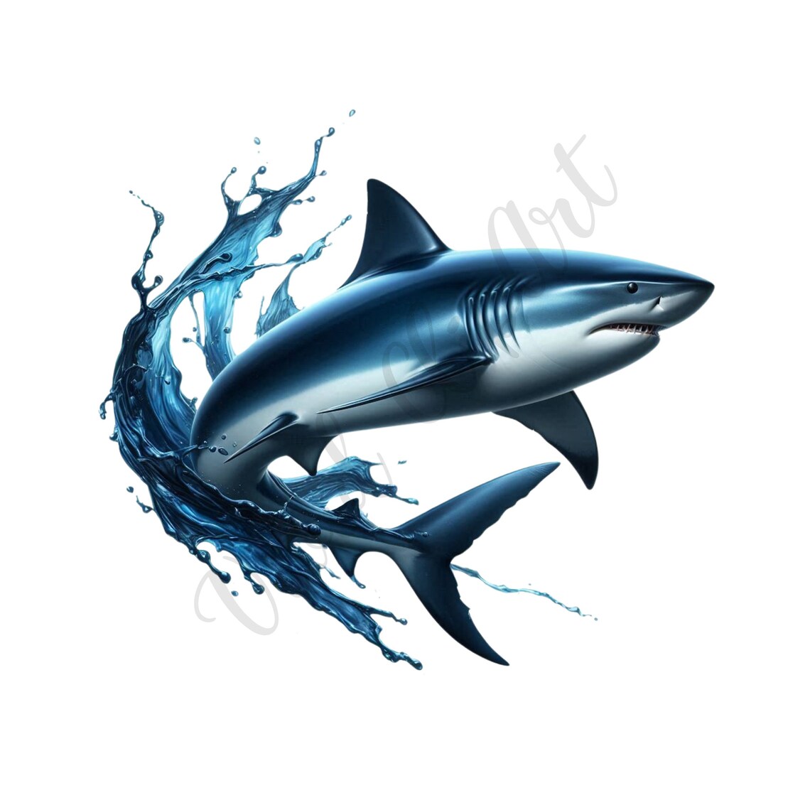Shark Clipart Set Digital Shark Art PNG Ocean Animals, Sea Life ...